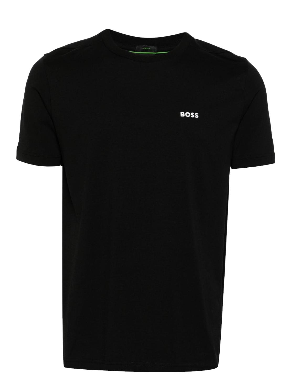 BOSS stretch-cotton t-shirt with logo detail