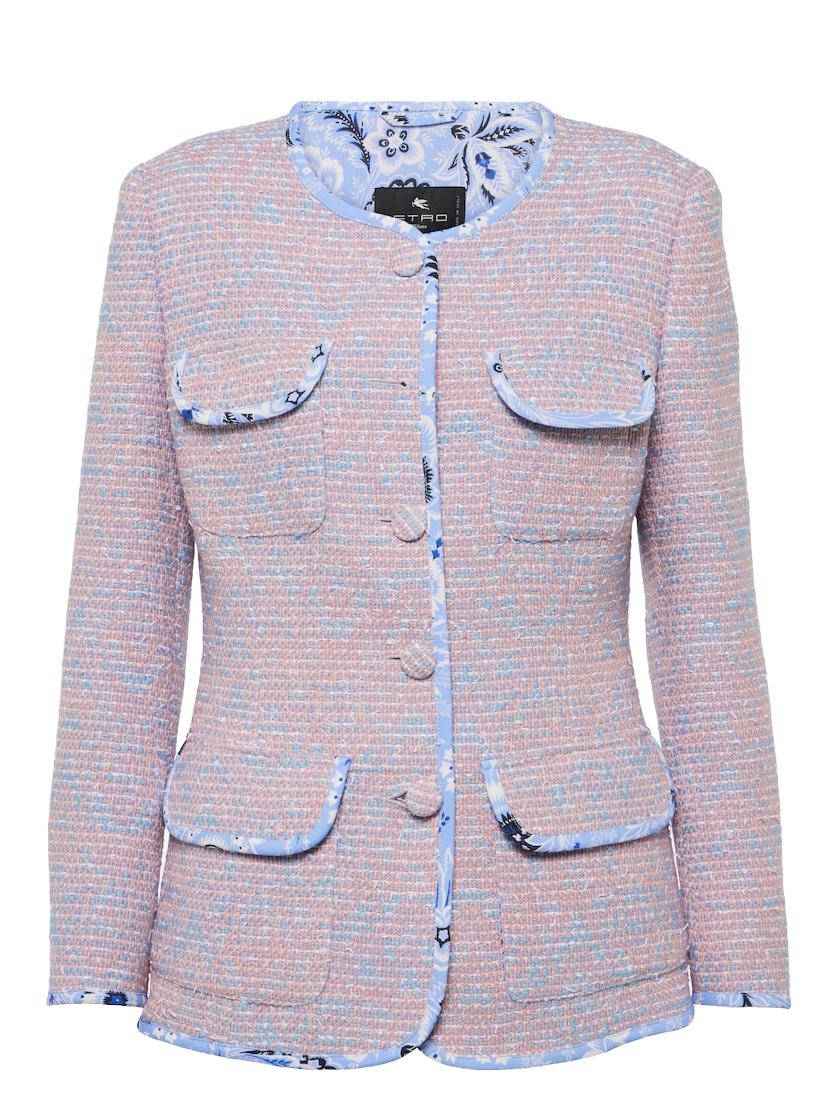 ETRO Checked Wool-Blend Tweed Jacket
