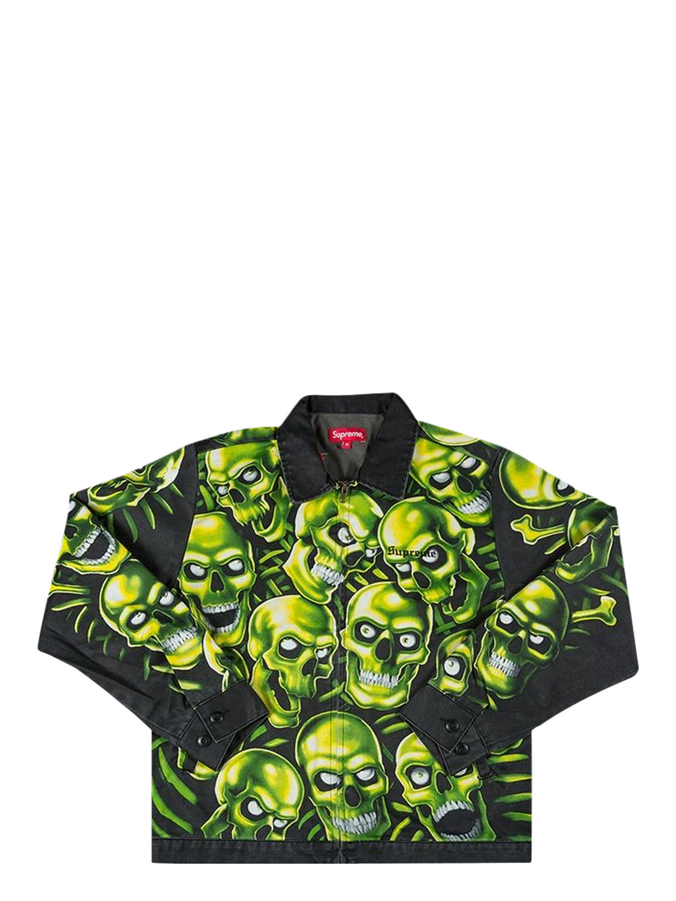 Supreme Skull Pile Work Jacket - Green | Editorialist