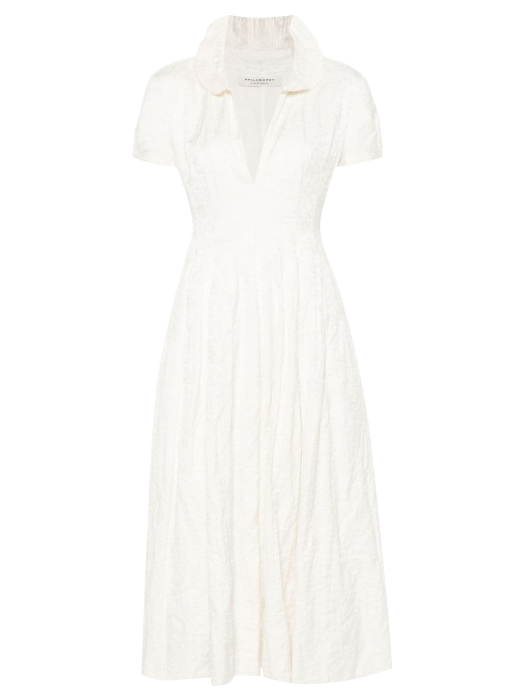 PHILOSOPHY DI LORENZO SERAFINI Philosophy Di Lorenzo Serafini V-Neck Pleated Midi Dress