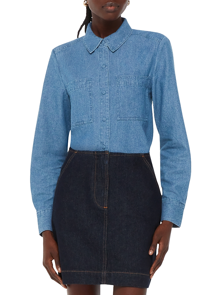 WHISTLES Hailey Denim Shirt