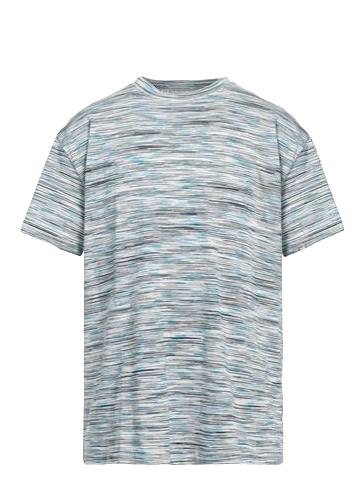 MISSONI man t-shirt azure size m cotton