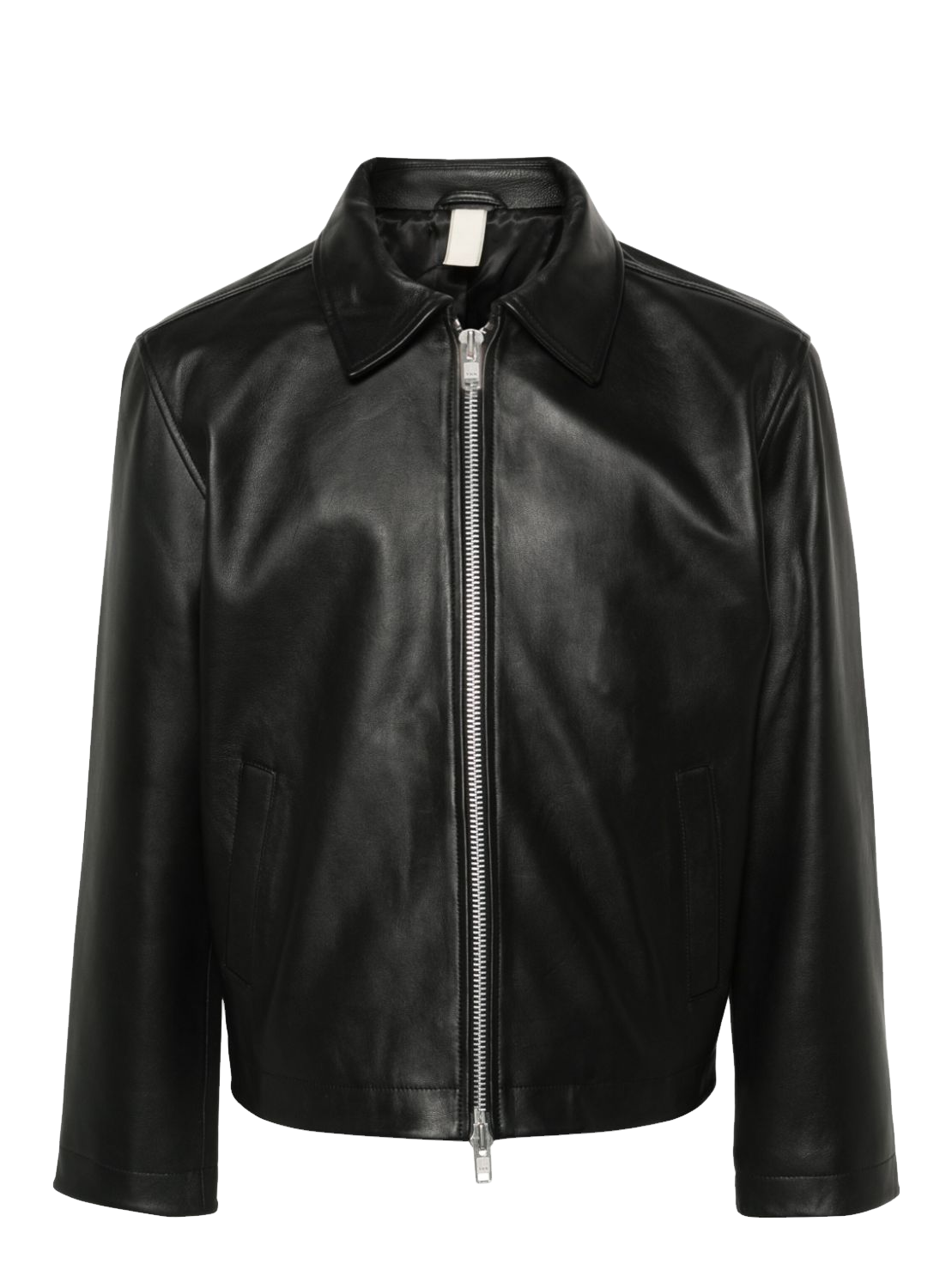 sunflower レザージャケット　サイズ48 Sunflower Zip-Up Leather Jacket - Black | Editorialist