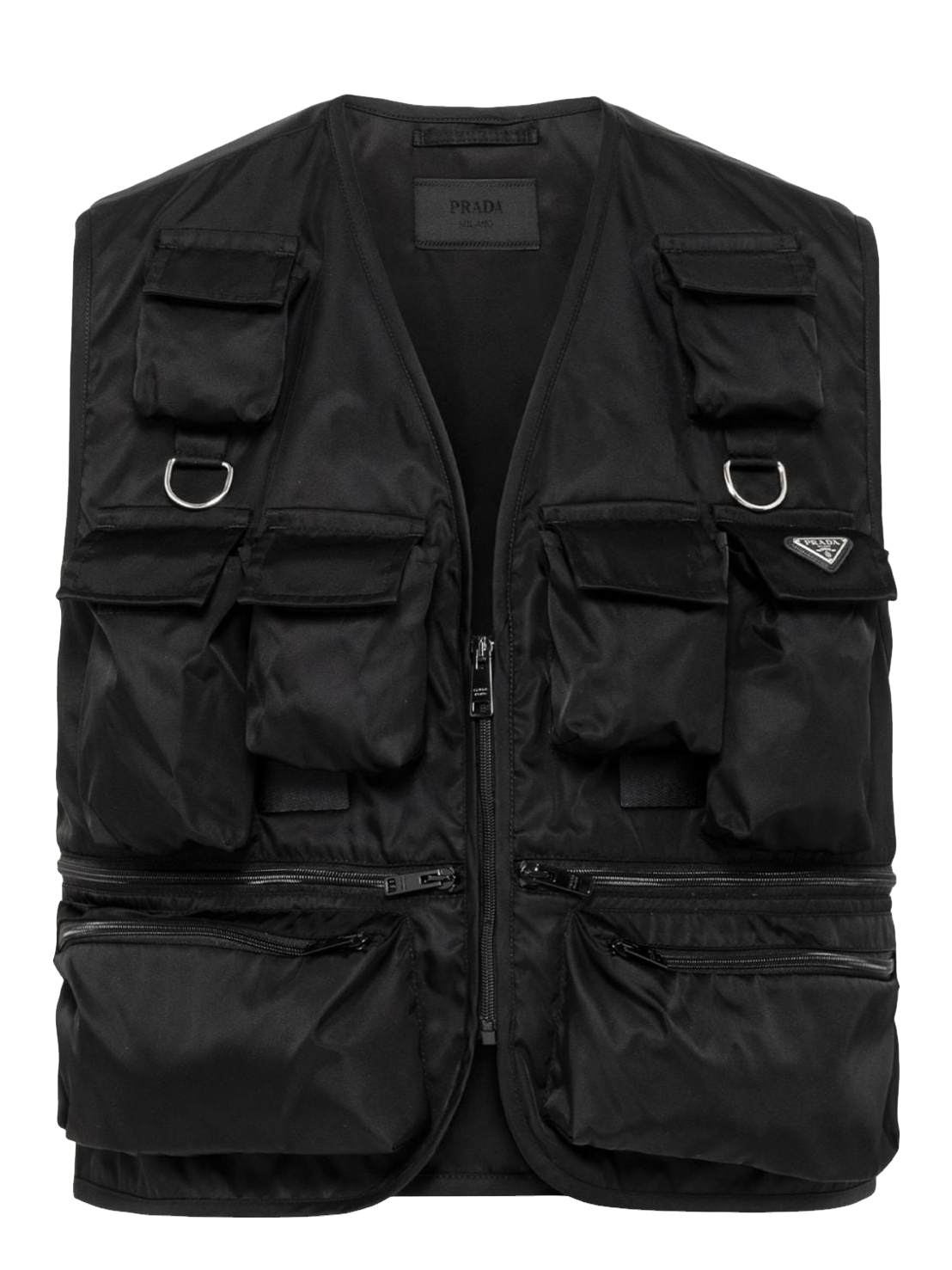 Prada Re-Nylon Utility Vest - Black | Editorialist