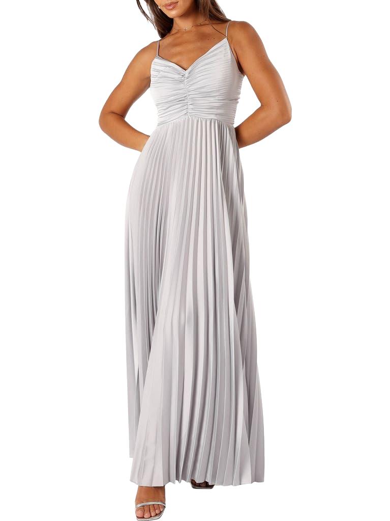 Petal & Pup Naira Pleated Maxi Dress - Palm Green | Editorialist Petal & Pup Naira Pleated Maxi Dress - Palm Green | Editorialist