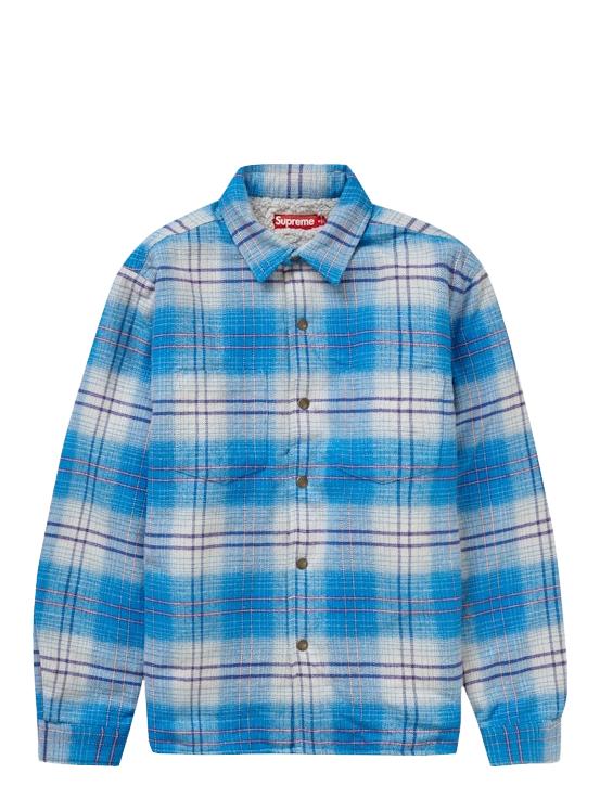 Supreme Quilted Flannel Snap Shirt - Orange | Editorialist