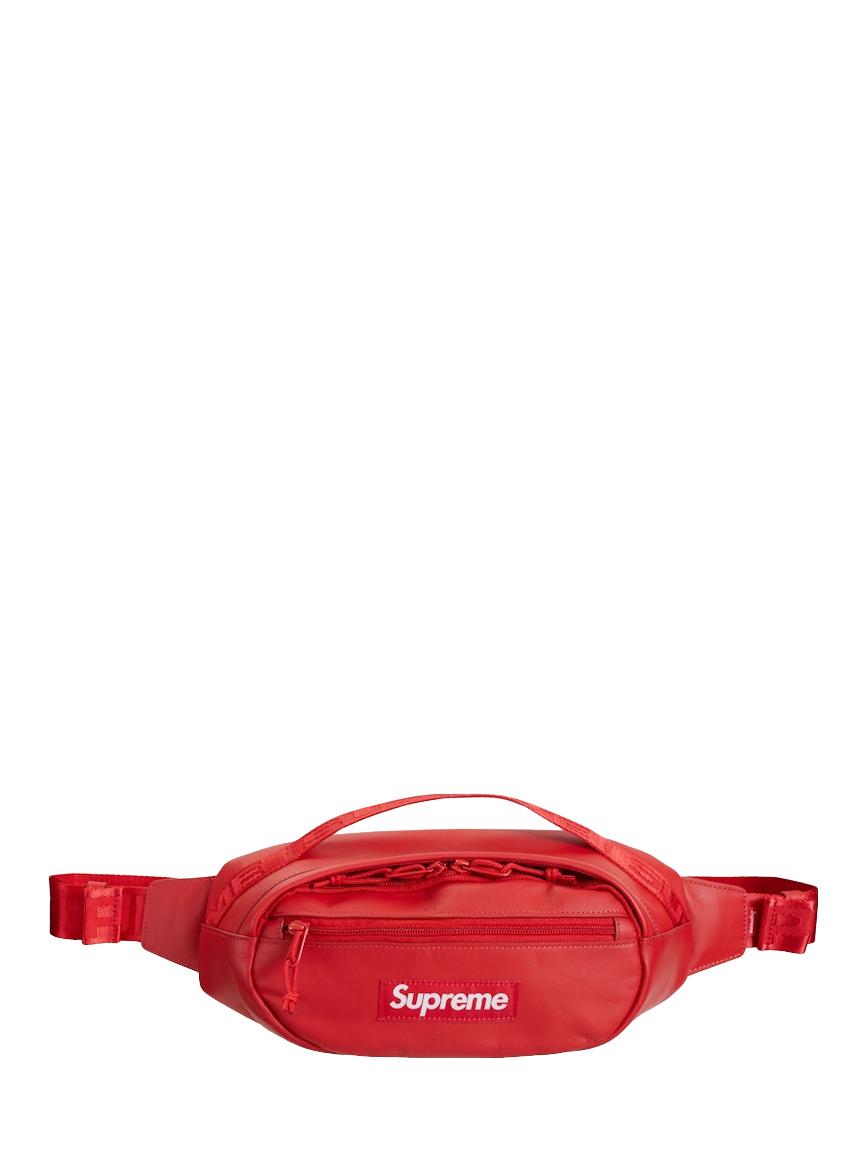 Supreme Leather Waist Bag - Red | Editorialist