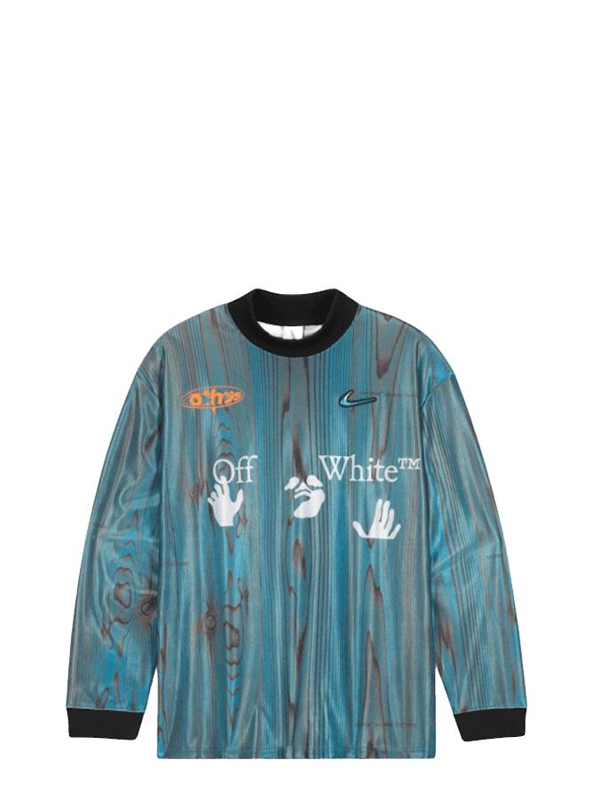 Off-White X Nike 001 Soccer Jersey In Blue | Editorialist