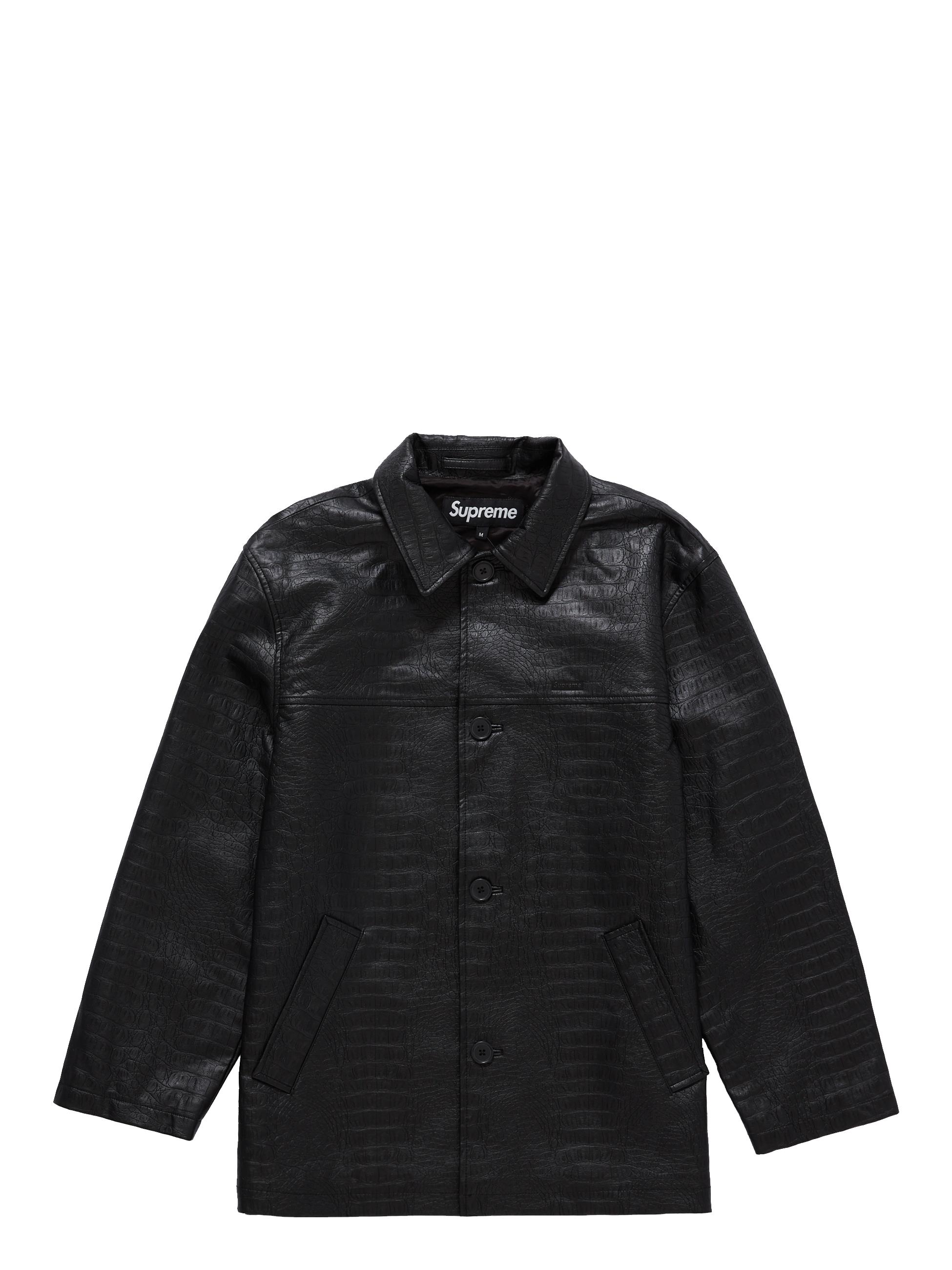 Supreme Schott Leather Car Coat - Black | Editorialist