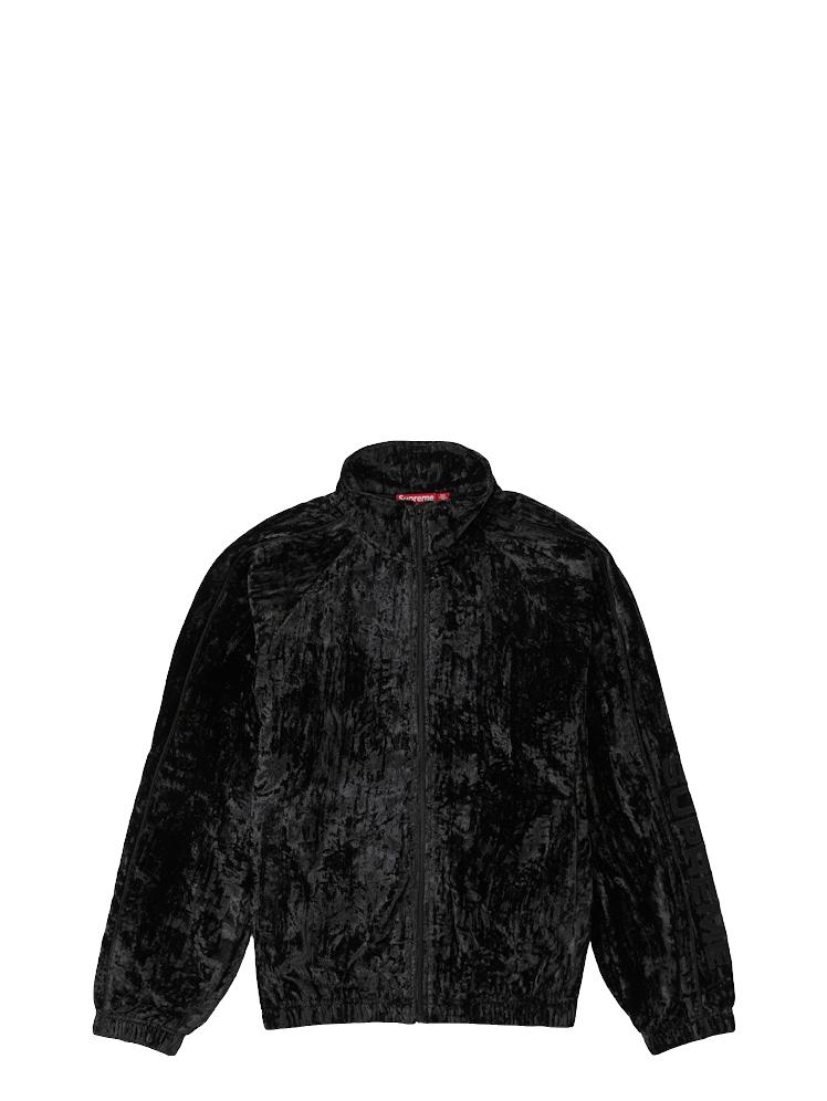 Supreme Crushed Velvet Track Jacket - Black | Editorialist