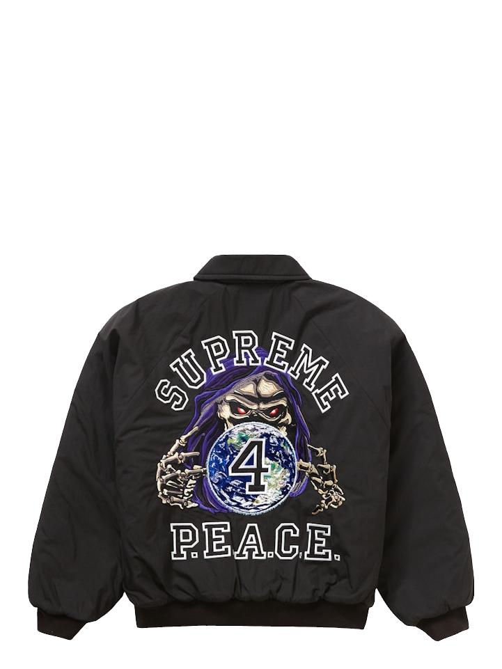 Supreme Peace Embroidered Work Jacket - Black | Editorialist