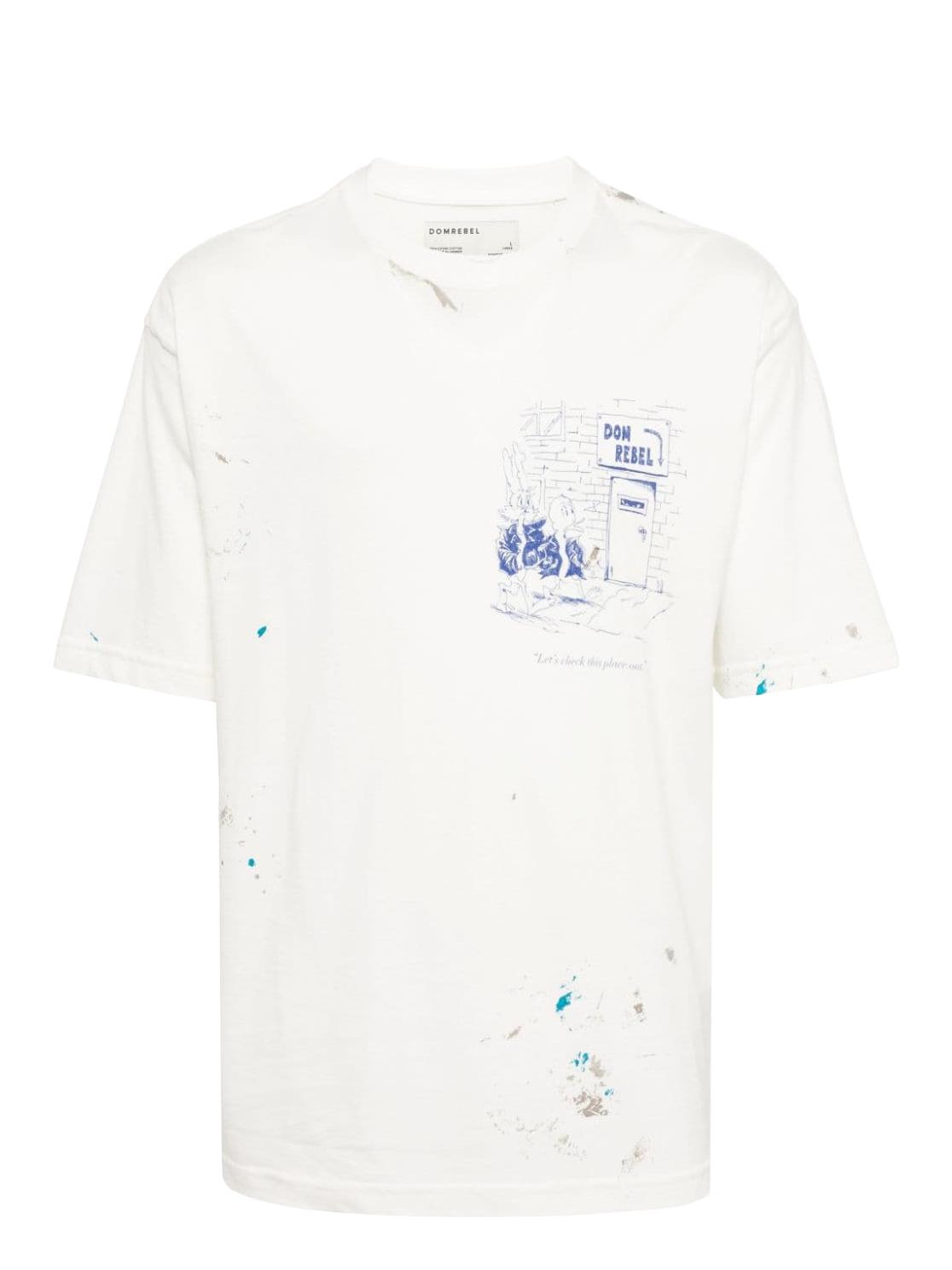 DOMREBEL scuff door graphic-print t-shirt