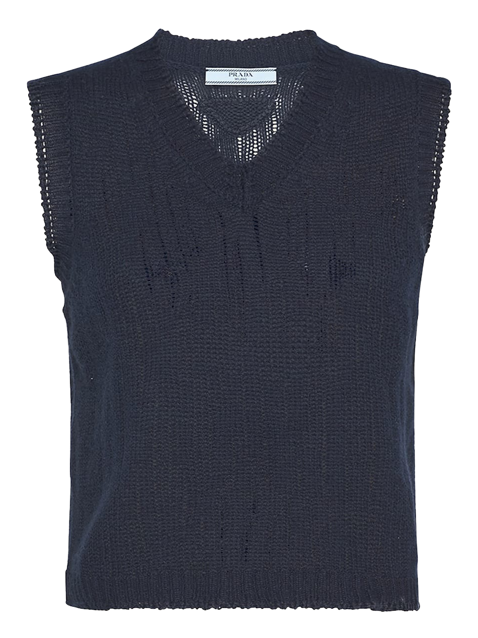 Prada Cashmere Sweater Vest - Blue - 27% Off | Editorialist
