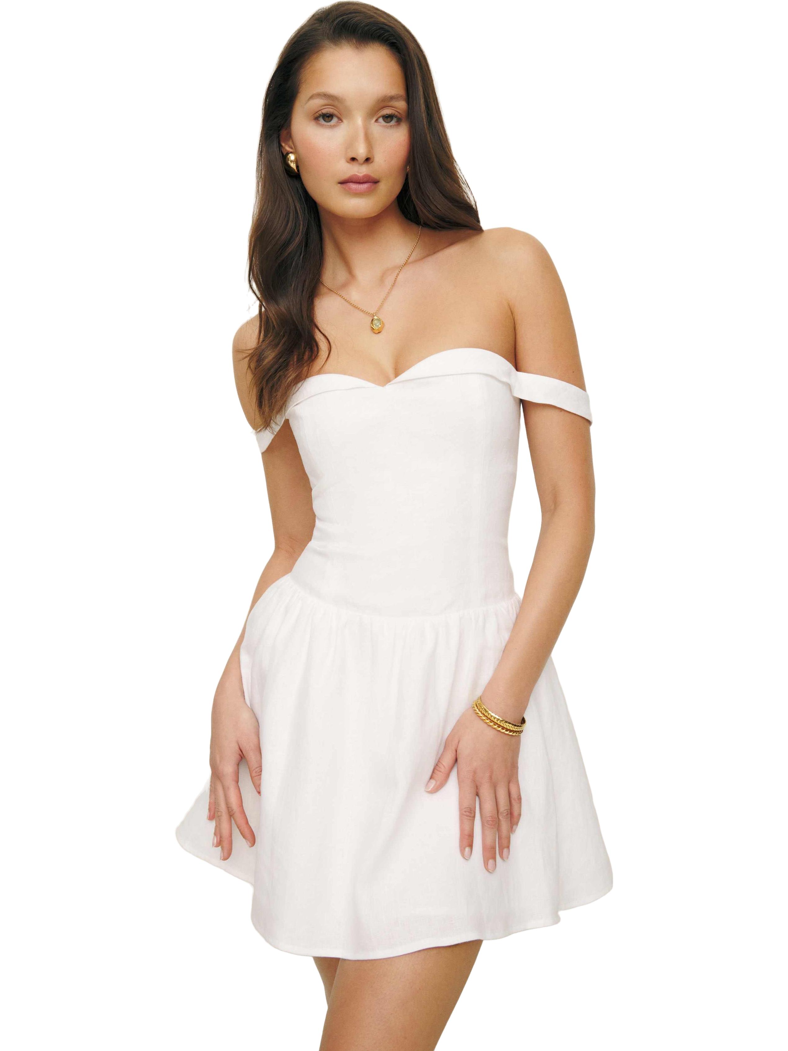 long white dresses graduation A-Line/Princess Cowl Neck Chiffon Cocktail Dresses Little White Dresses Ankle-Length Sleeveless Graduation Dress, Ivory main image 1