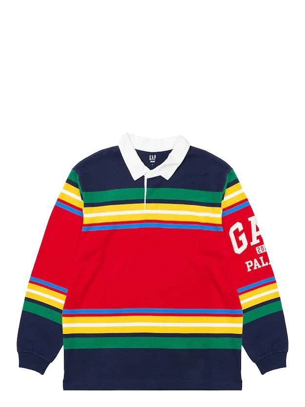 PALACE X Polo Ralph Lauren Pieced Rugby Shirt - Blue | Editorialist
