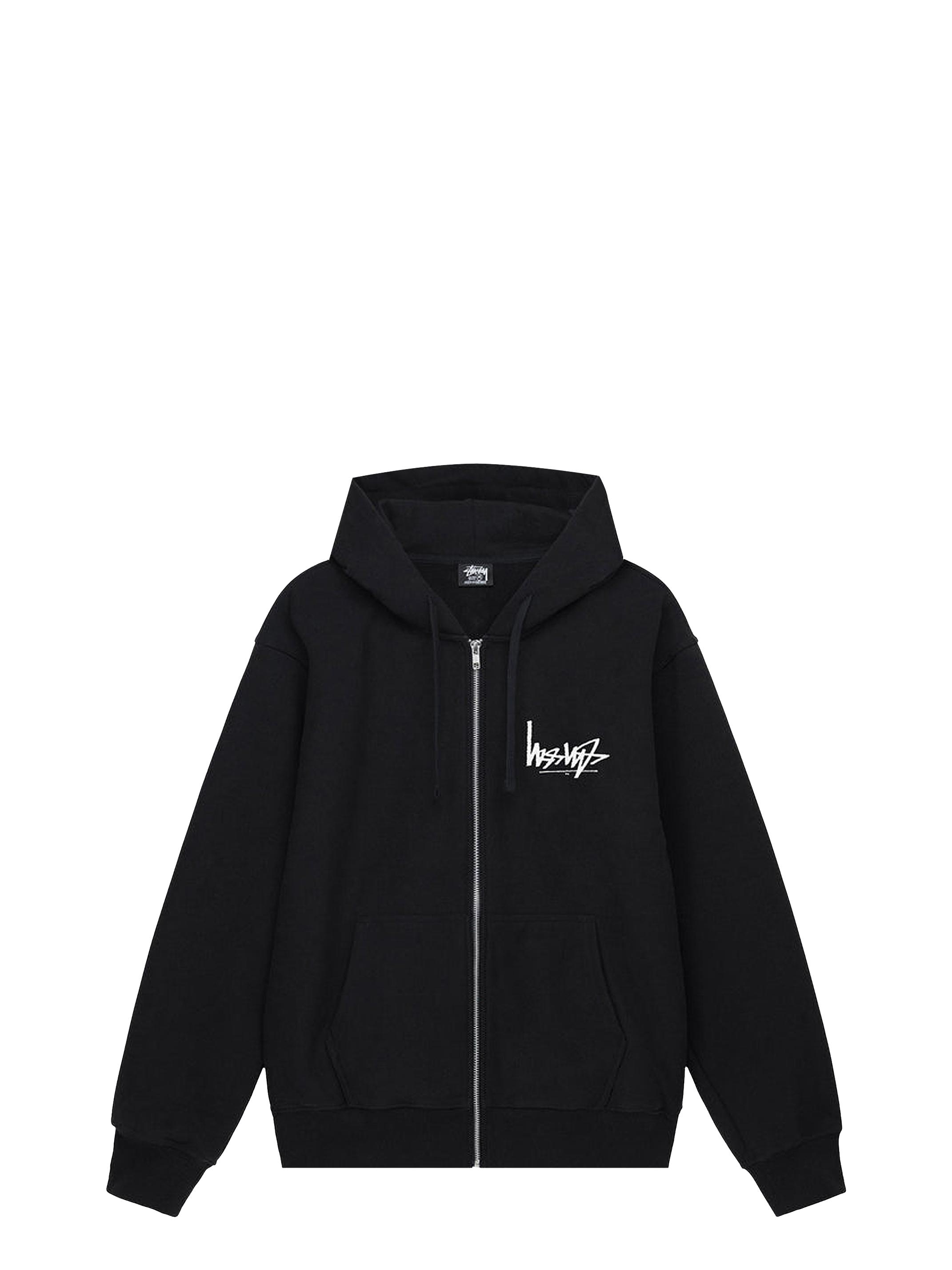 StüSsy Basic Zip Hoodie - Black | Editorialist