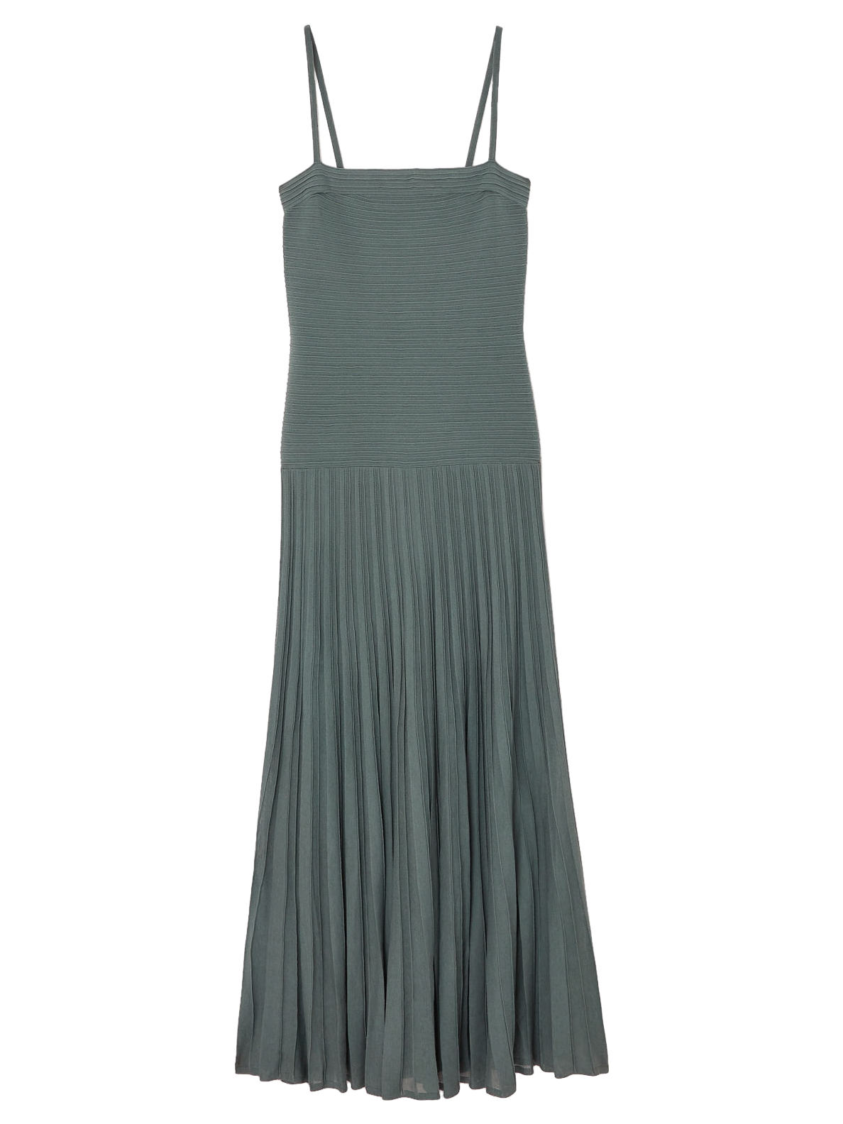 Cos Pleated Knitted Maxi Dress In Green - 50% Off | Editorialist Cos Pleated Knitted Maxi Dress In Green - 50% Off | Editorialist