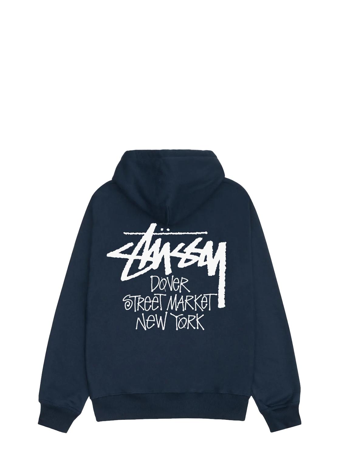 StüSsy X Dover Street Market New York Zip Hoodie - Navy Blue