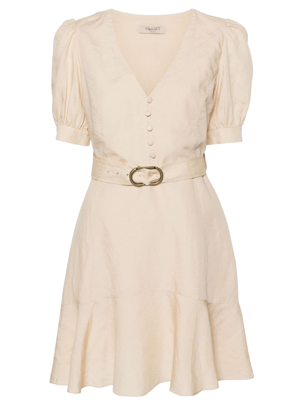 TWINSET TWINSET Puff-Sleeved Flared Midi Dress