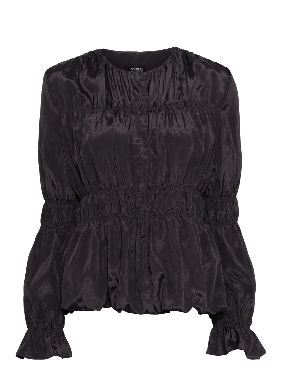 ANN DEMEULEMEESTER Ann Demeulemeester Monogram Embroidered Cotton T-Shirt