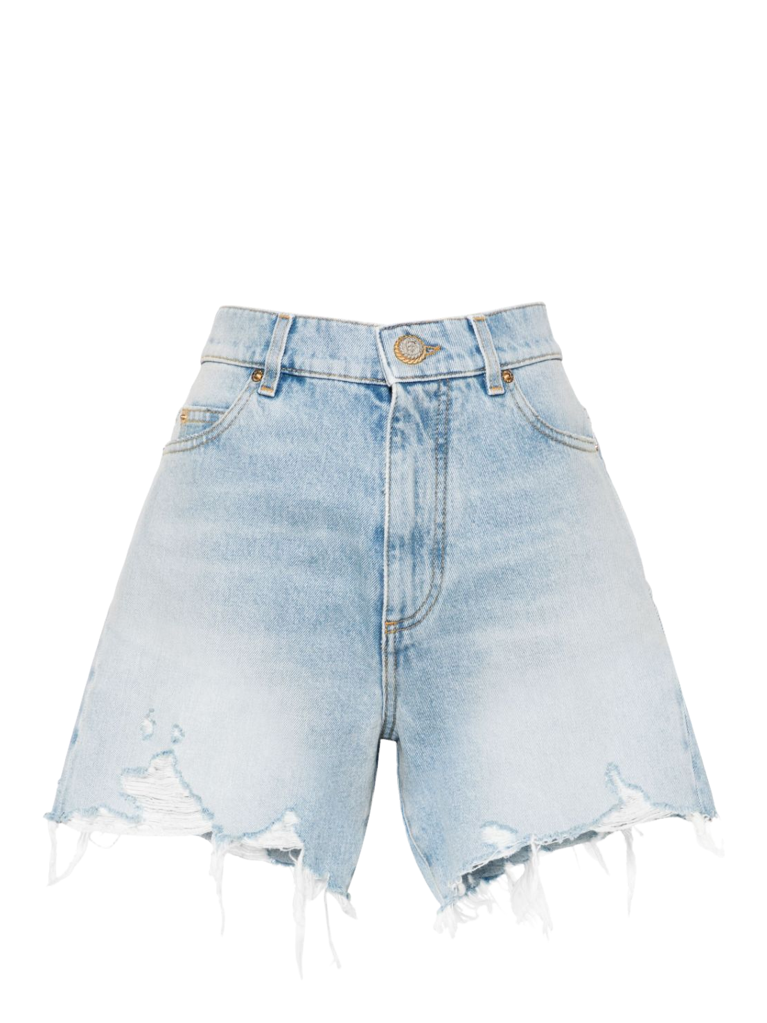 BALMAIN Balmain High-Rise Denim Shorts
