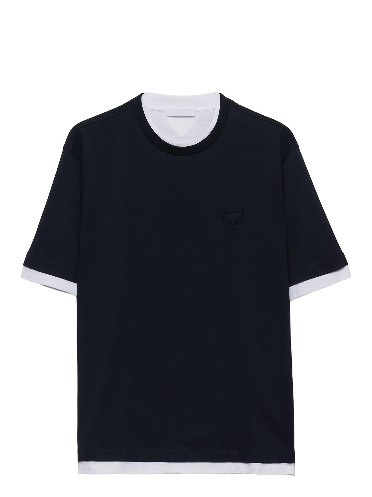 Prada Cotton T-Shirt - Blue | Editorialist