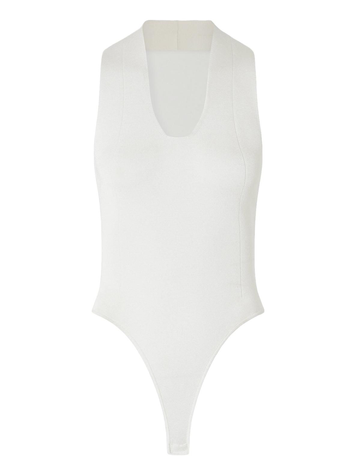 KHAITE Toto Stretch-Knit Halterneck Bodysuit
