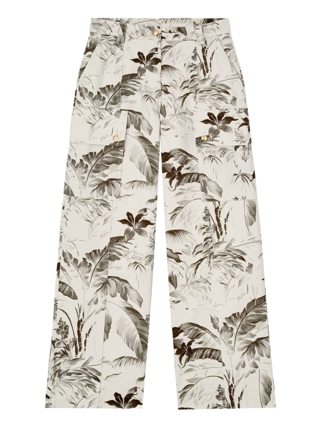 PALM ANGELS Palm Angels jungle wide-leg cargo trousers