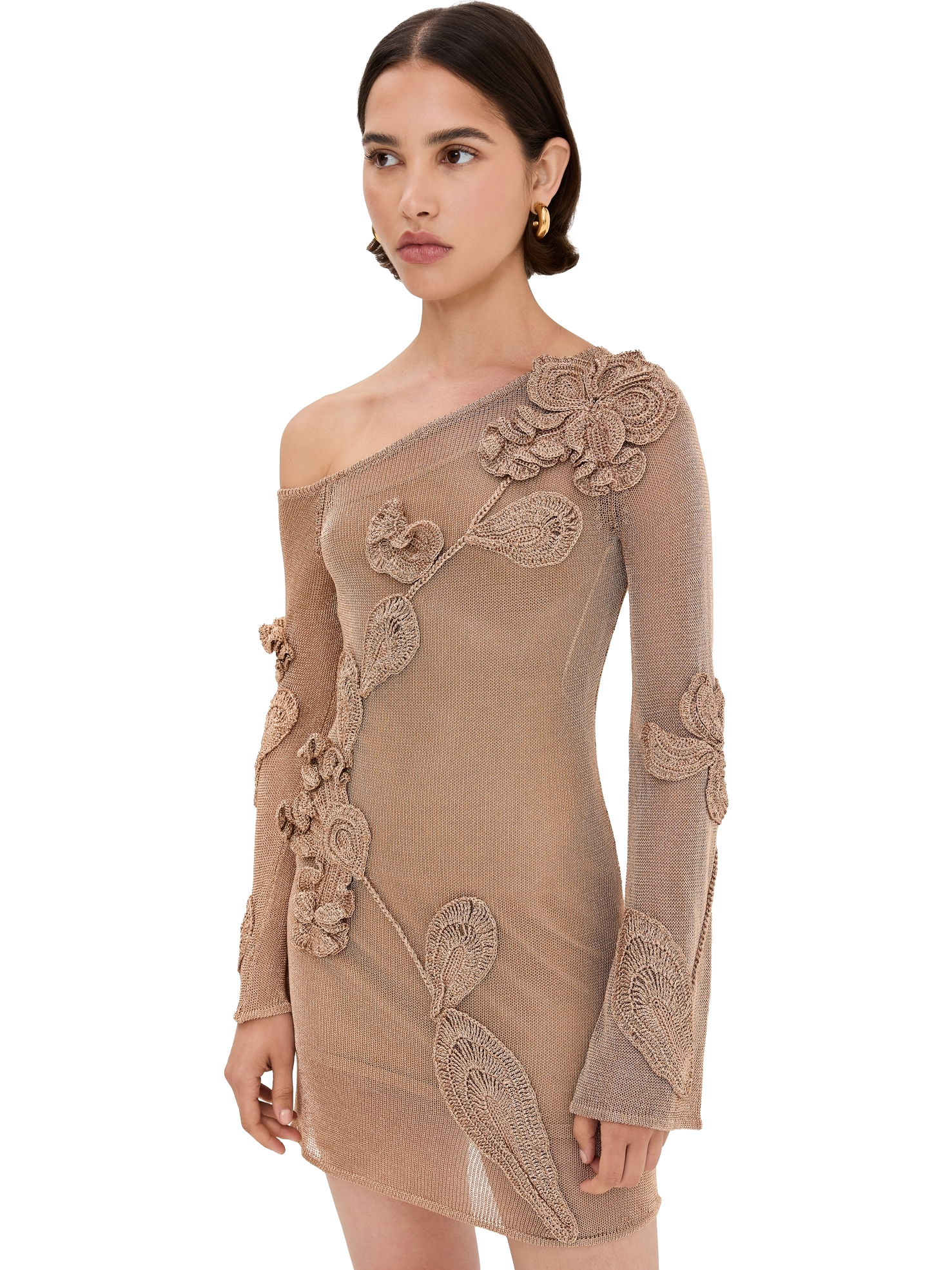 Cult Gaia Bowie Short Knit Dress In Champagne - 30% Off | Editorialist