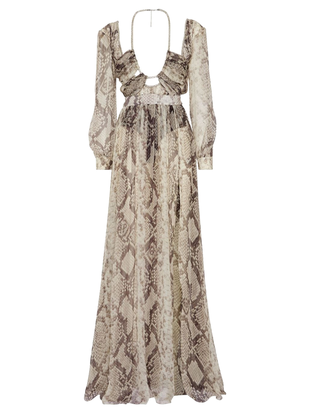 PHILIPP PLEIN Philipp Plein Snakeskin-Print Silk Maxi Dress