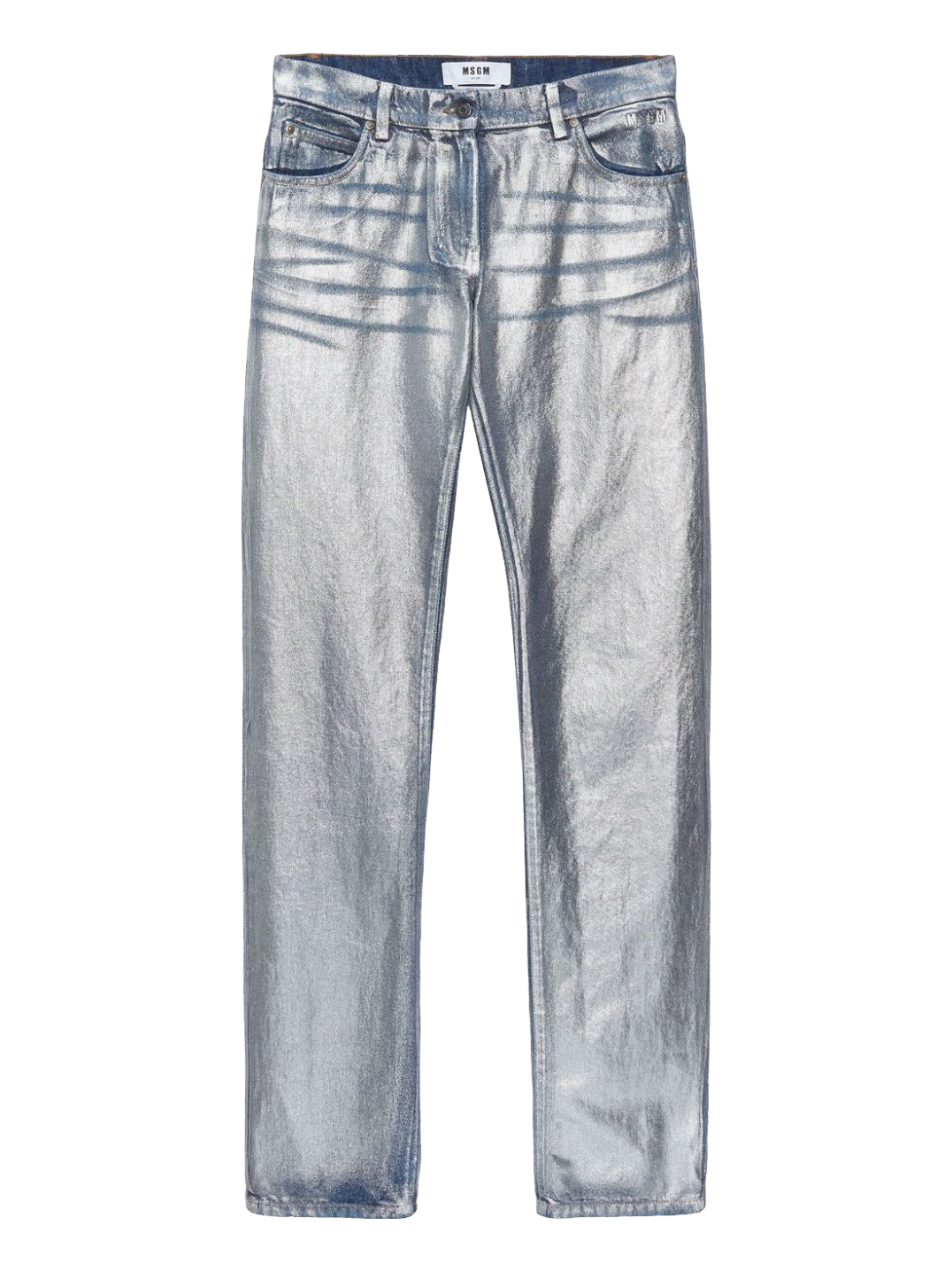 MSGM MSGM Metallic-Finish Straight Jeans