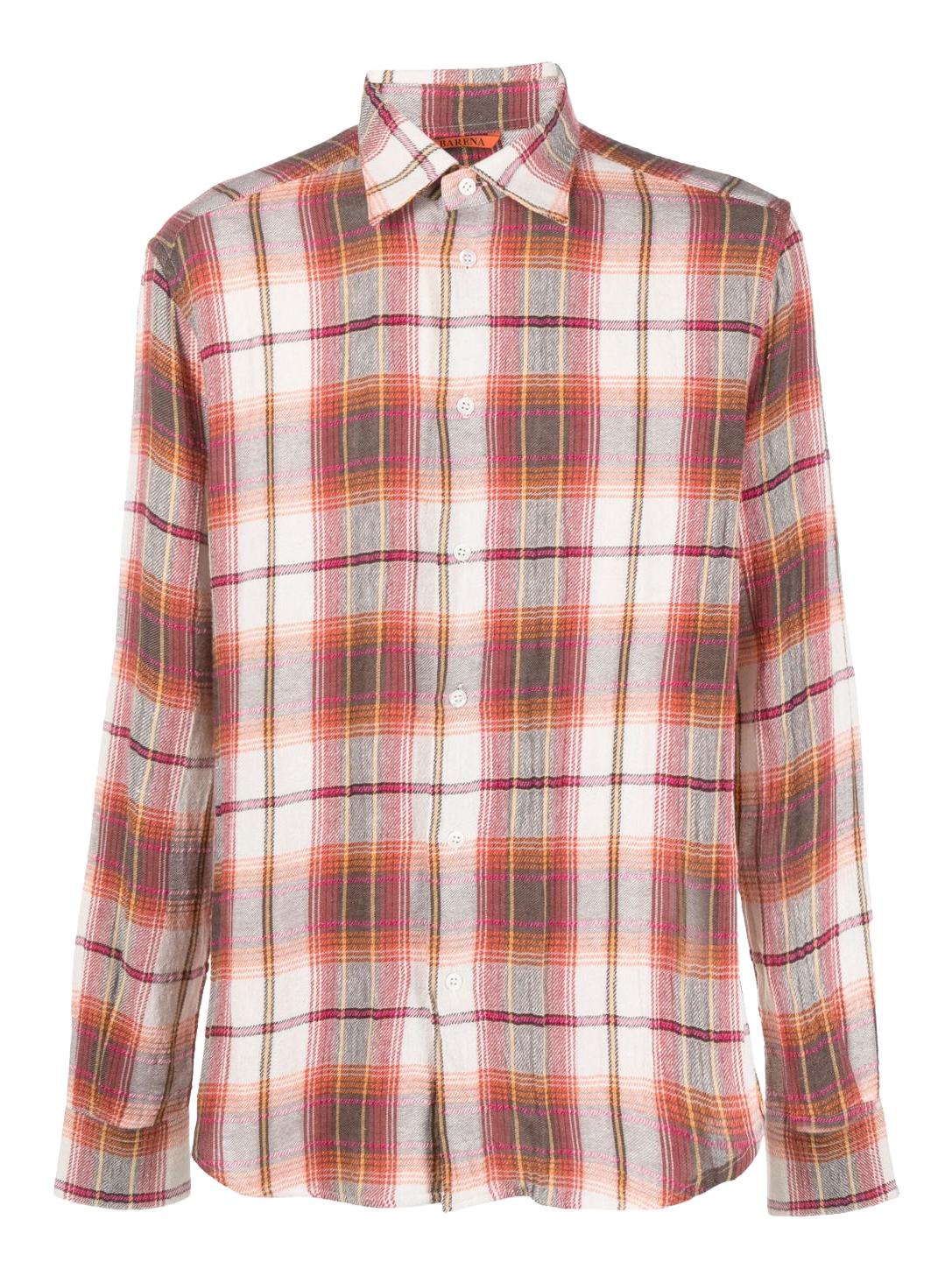 BARENA VENEZIA check print cotton blend shirt