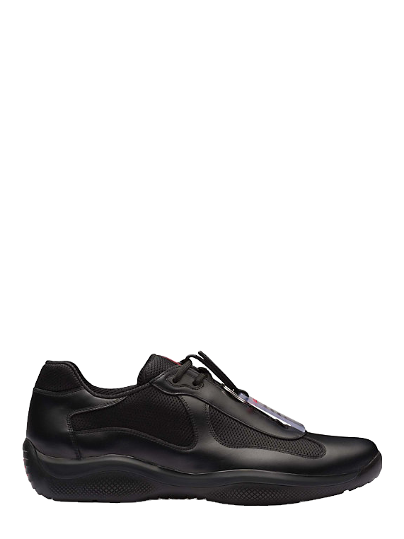 PRADA America's Cup Original Leather and Mesh Trainers