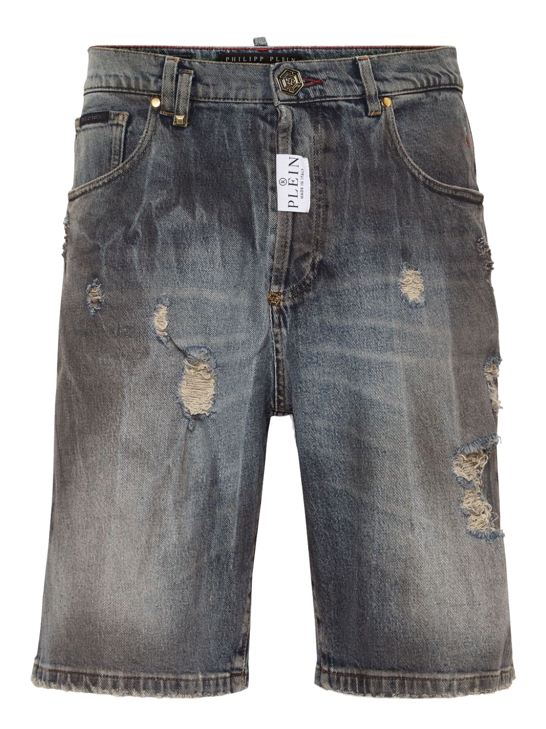 PHILIPP PLEIN Philipp Plein Distressed Denim Shorts