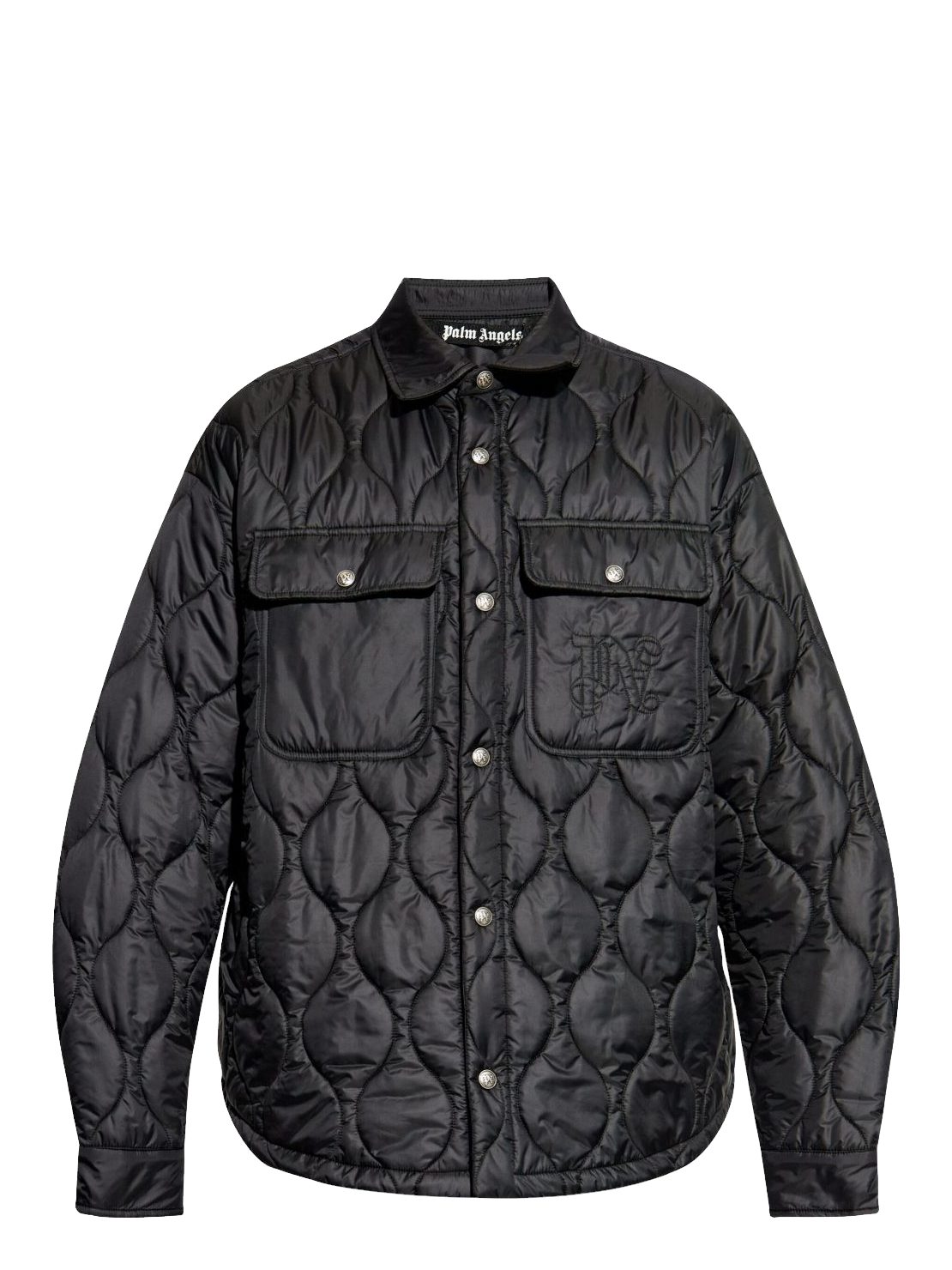 PALM ANGELS Palm Angels Embroidered-Logo Quilted Jacket