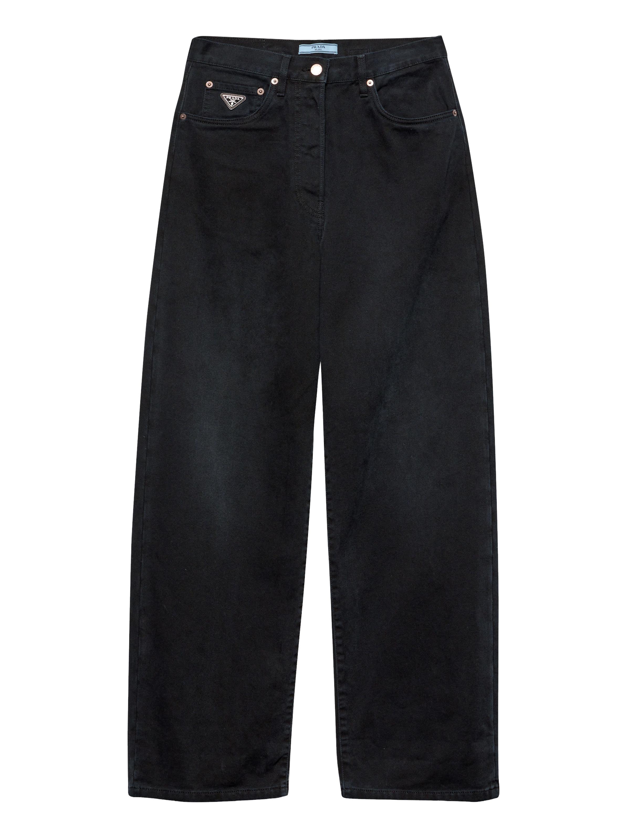パンツ Arcive PRADA black denims Prada Wide-Leg Selvedge Jeans - Black | Editorialist