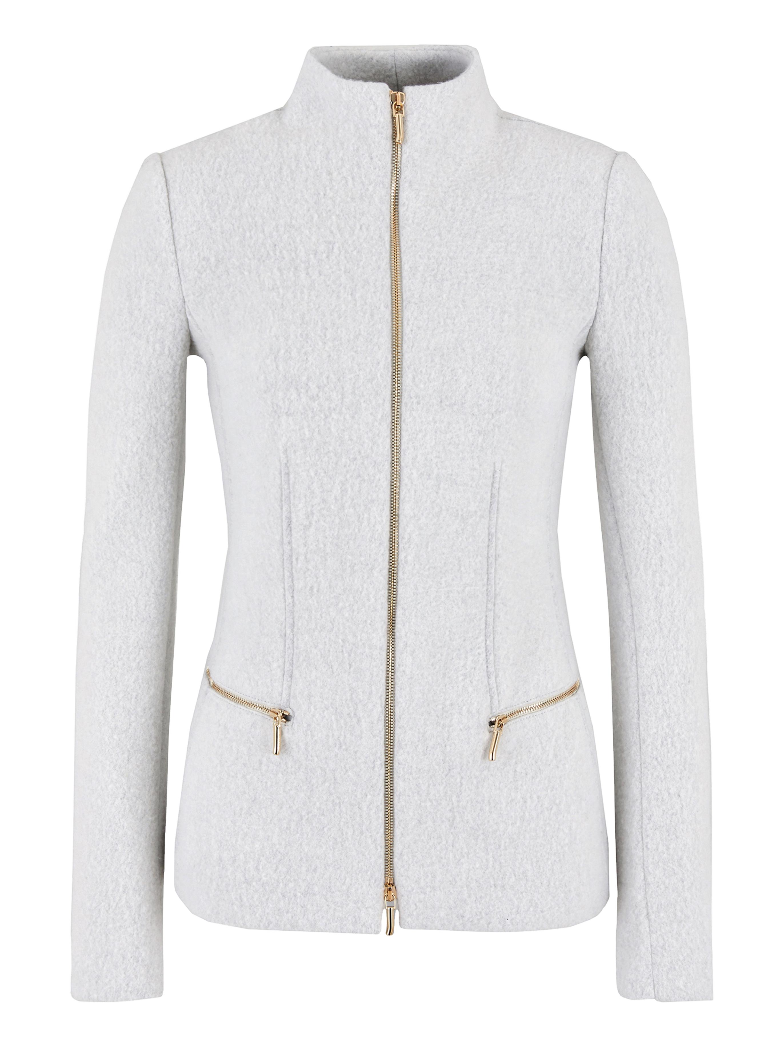 Giorgio Armani Cotton, Wool And Cashmere Zipped Jacket - White