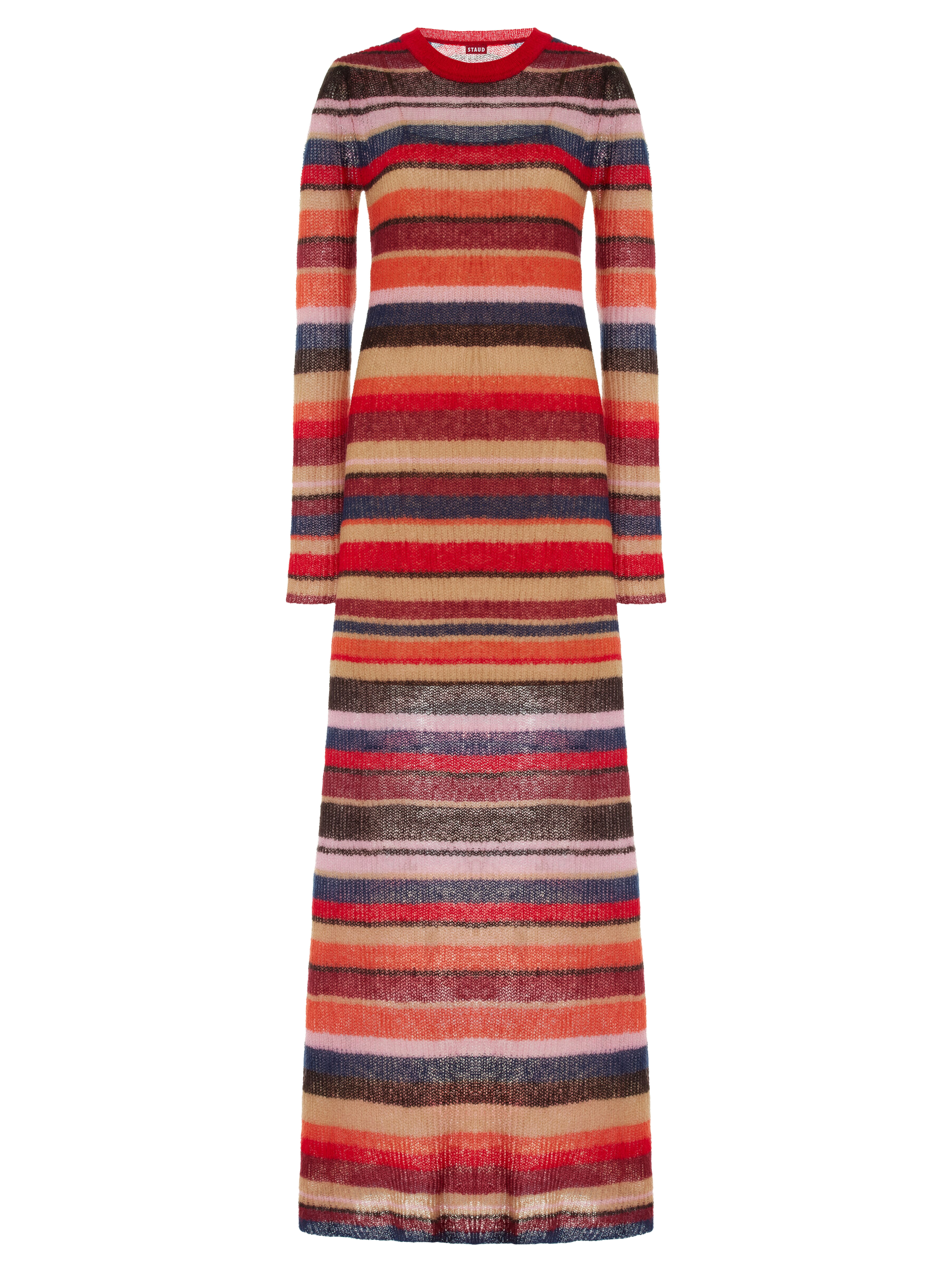Staud Eiza Knit Maxi Dress In Stripe - 40% Off | Editorialist