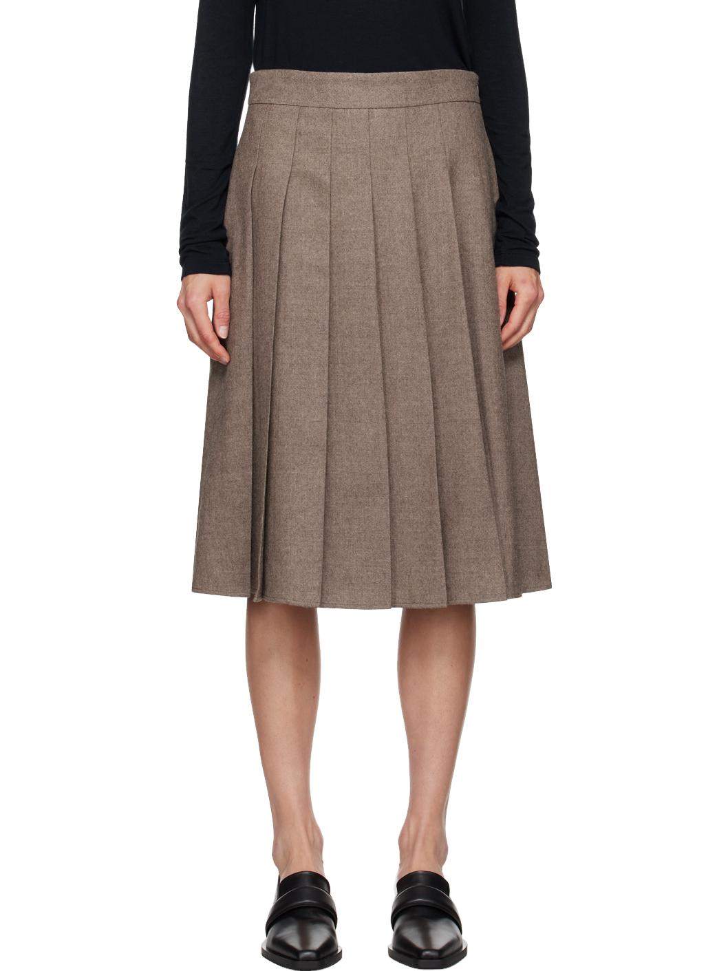 Le17septembre Ribbed Wool Midi Skirt In Ivory - 55% Off | Editorialist