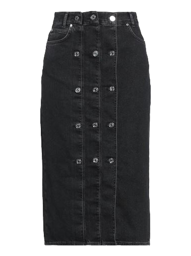 SANDRO Flared Denim Skirt