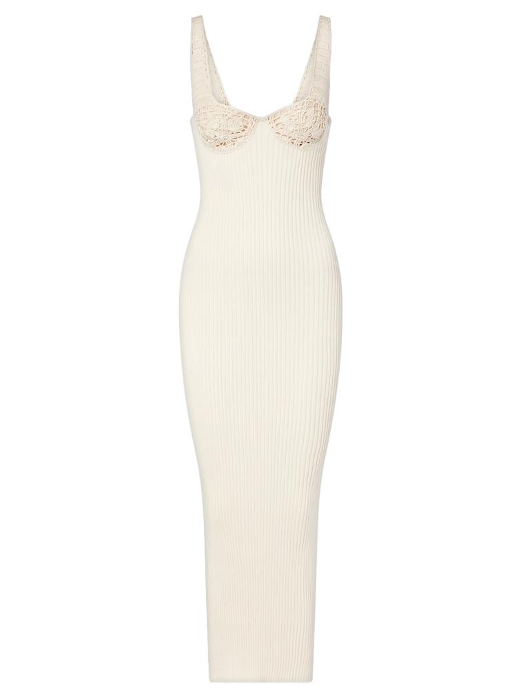 MAGDA BUTRYM Magda Butrym Ribbed-Knit Cotton Midi Dress