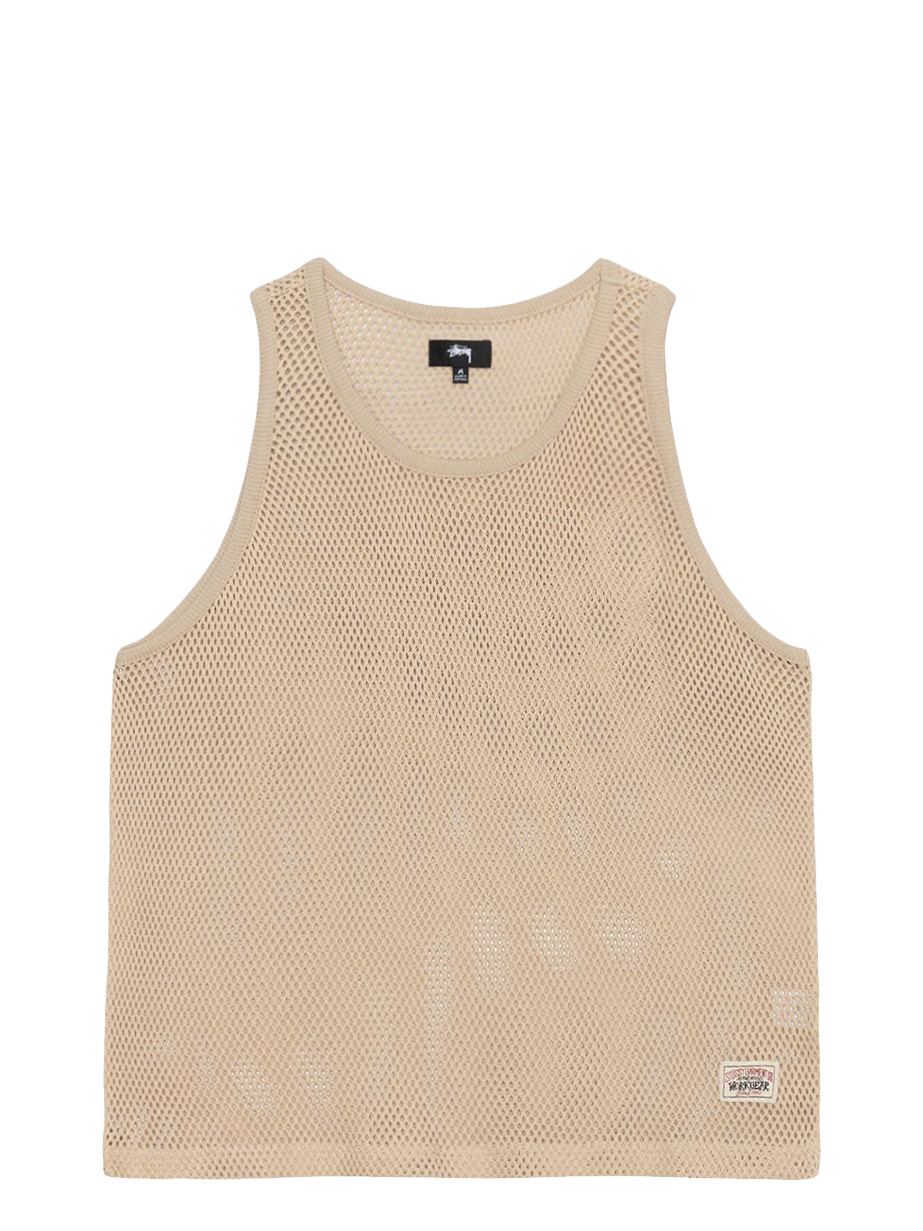 StüSsy Big Mesh Tank - Black | Editorialist