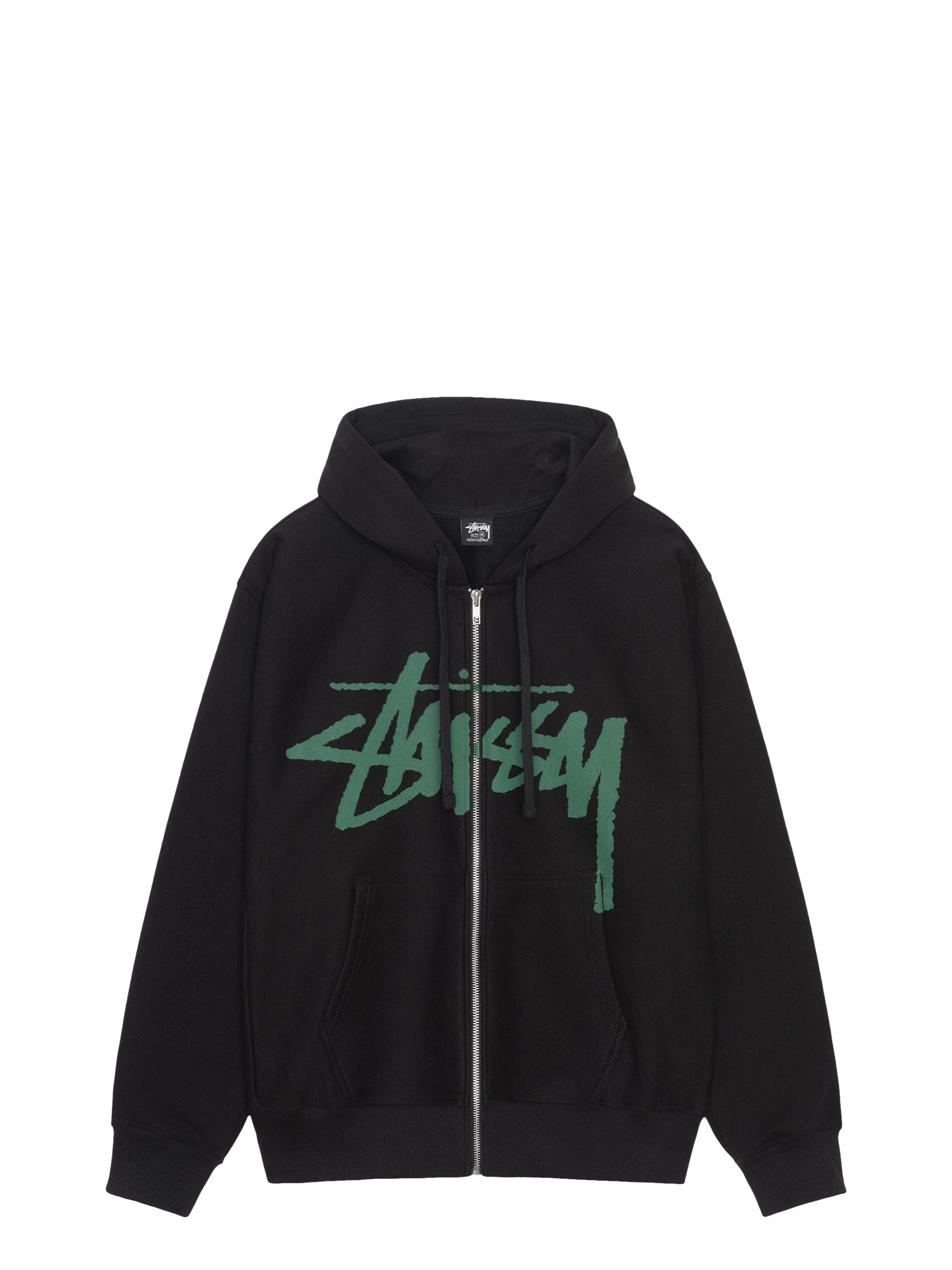 StüSsy Chunky Knit Zip Hoodie - Orange | Editorialist