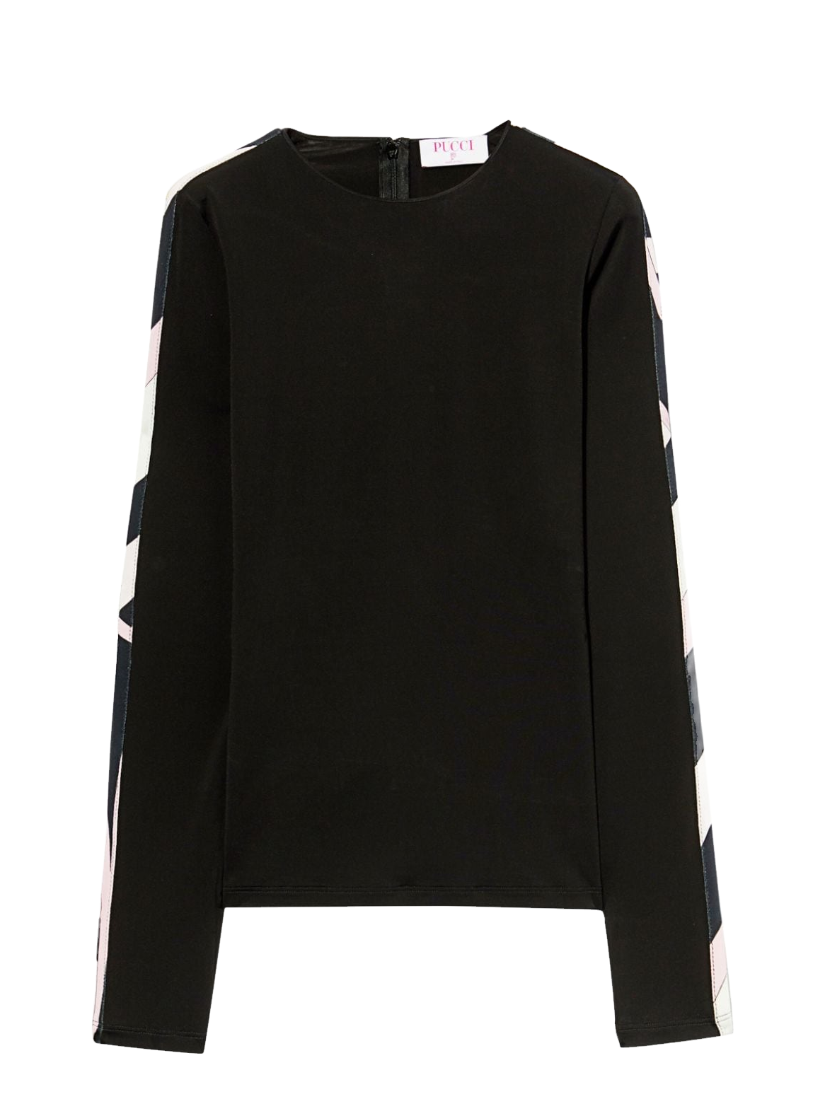 EMILIO PUCCI PUCCI Contrast-Trim Long-Sleeve Top