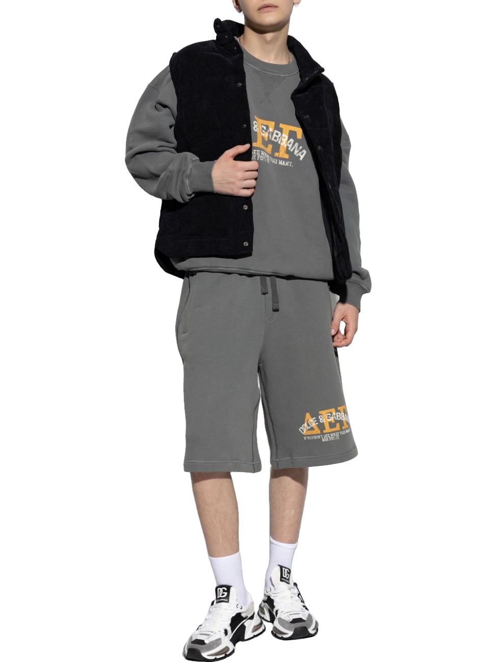 DOLCE & GABBANA Dolce & Gabbana Logo-Print Track Shorts