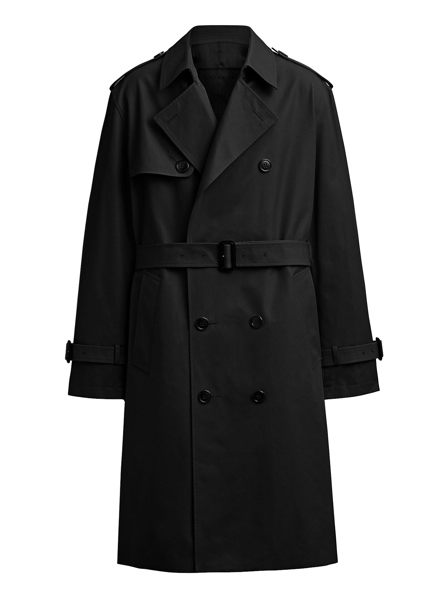 Coach Relaxed Fit Trench Coat - Black | Editorialist
