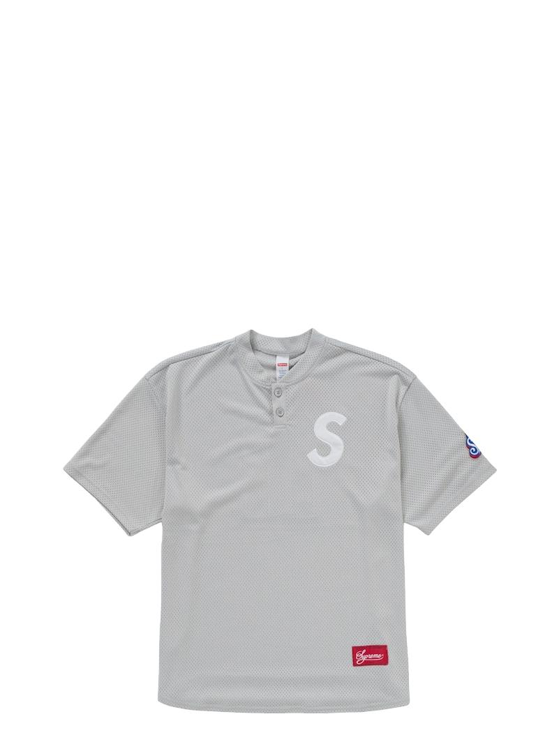 トップス Supreme S Logo Baseball Henley Grey Supreme S Logo Baseball Henley 
