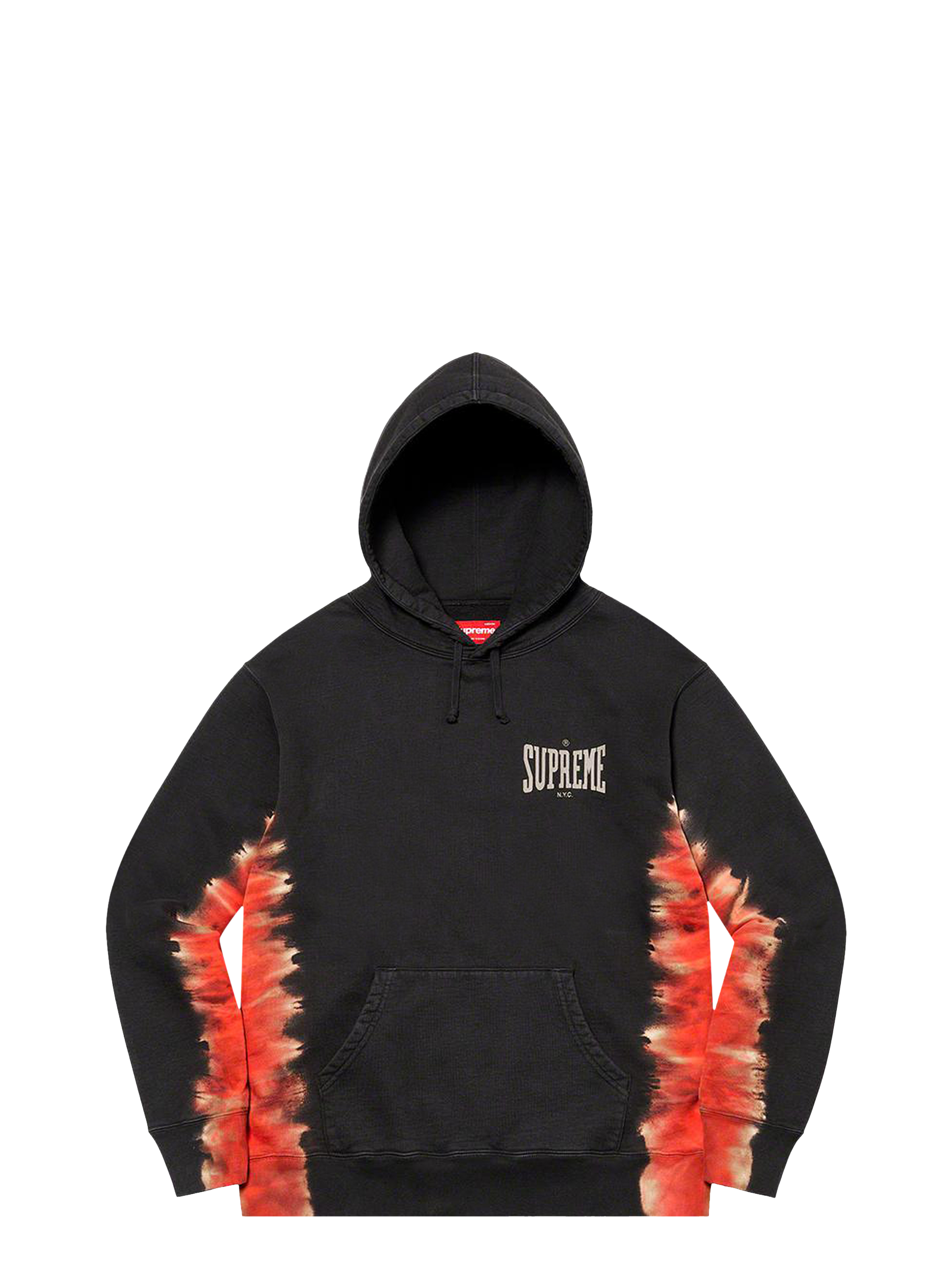 Supreme Bleached Leopard Hooded Sweatshirt - Black | Editorialist