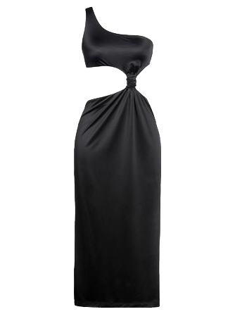 MAC DUGGAL One-Shoulder Hi-Low Charmeuse Dress