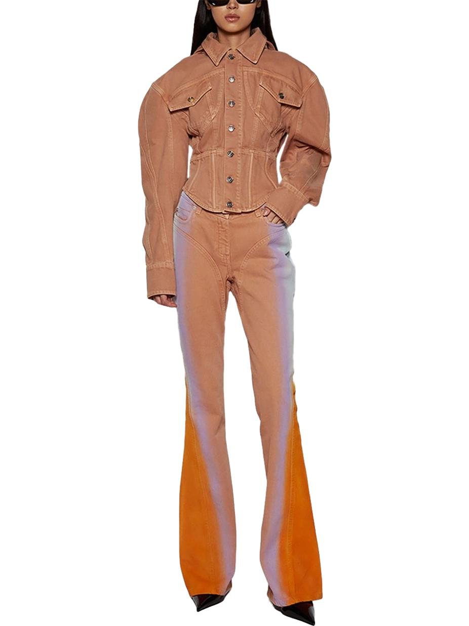 MUGLER Mugler Corseted Denim Jacket